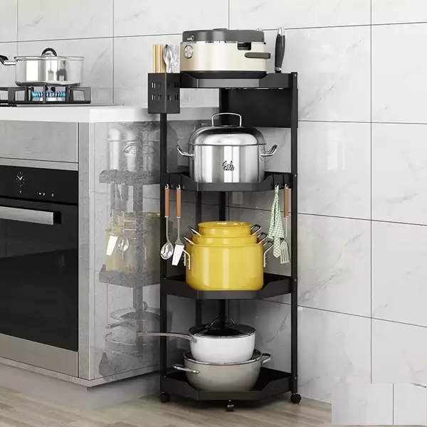 Folding Kitchen Storage Shelf 4 Layers – Crockeries Garden