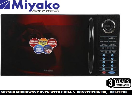 Miyako Microwave Oven with Grill & Convection Function B8, 30Liters ...
